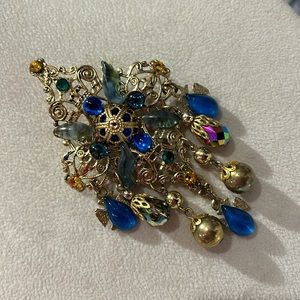 Vintage | Jewelry | Vintage Byzantine Swarovski Crystal Broochboutique ...
